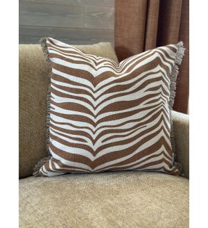 Zebra kudde 50x50 cm glazed ginger - Permia.se
